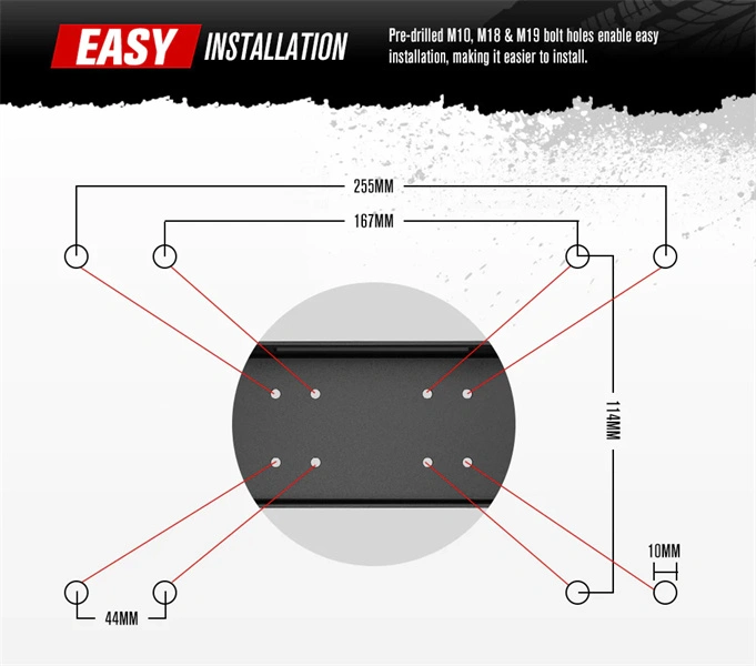 Universal Steel Winch Mount Plate for 9000lbs-14500lbs Winch - 1 Year ...