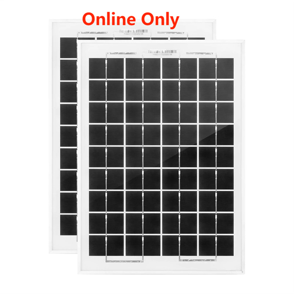 2x 12V 10W Solar Panel Kit Megavolt Caravan Camping Power MONO Battery ...