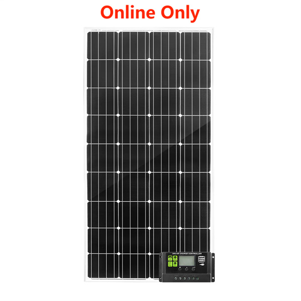 12V 200W Solar Panel Kit Mono Fixed Caravan Camping Power Battery Charging