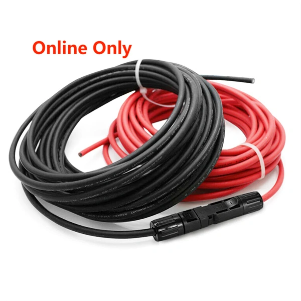 2x 10m Extension Cable Wire Connectors Solar Panel to regulator Cable 4mm2