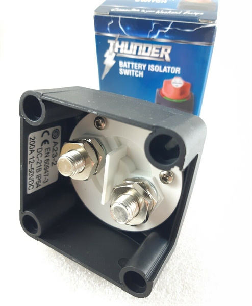 Battery Isolator Switch Marine Grade 200 AMP On - Off SPST