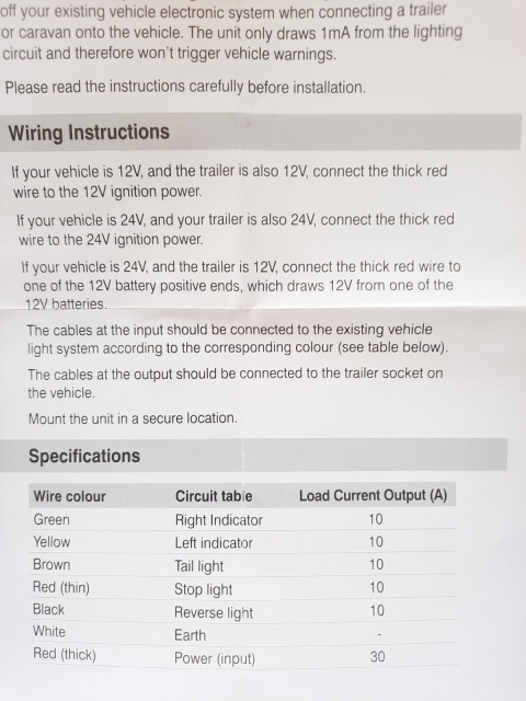 Universal Tow Module - Trailer Plug Module - Multivolt 12v 24v - 7 Pin