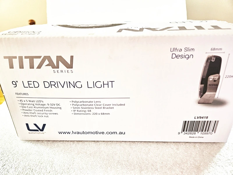Titan 9 Inch LED Driving Light 225 Watt LED Spot Light 19500 Lumens ...