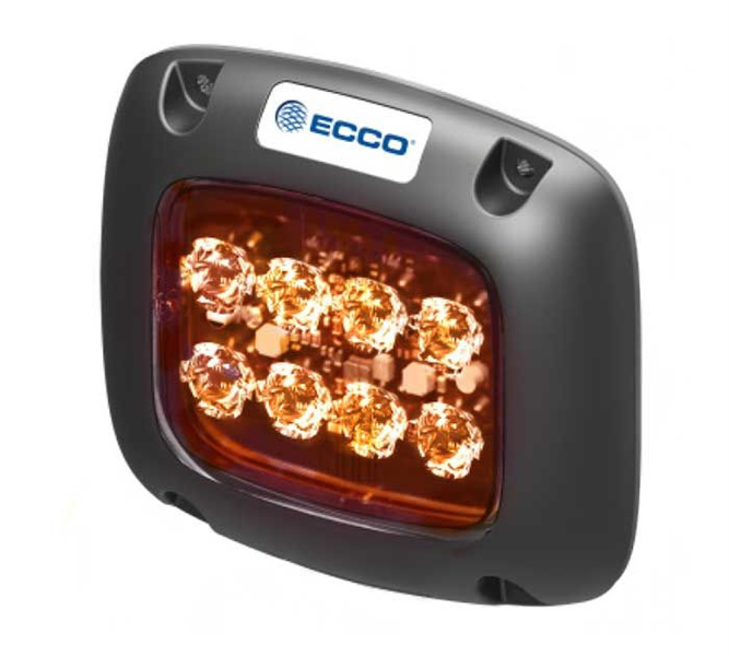 ECCO LED Surface Mount Warning Lamp 12/24V Amber Bus Light Wig Wag ...