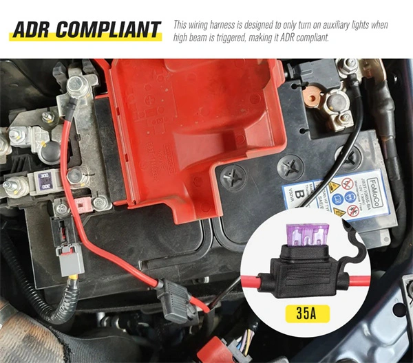 Lightfox Dual Connector Plug & Play Smart Harness High Beam Driving ...