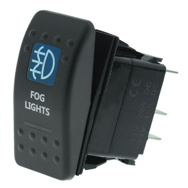 12/24V Rocker Switch Off/On With Fog Lights Symbol & 2 LED With 5 Push ...