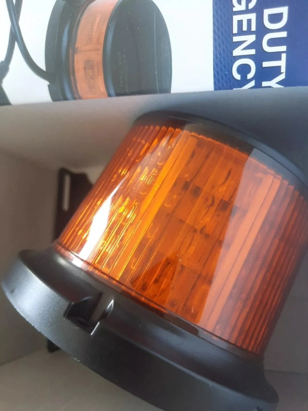 Amber LED Beacon 12V/24V Class 1 Fixed Mount with Matching Mounting Plate
