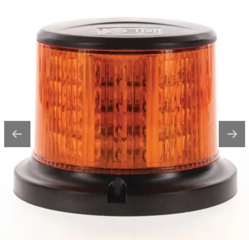 Amber LED Beacon 12V/24V Class 1 Fixed Mount with Matching Mounting Plate