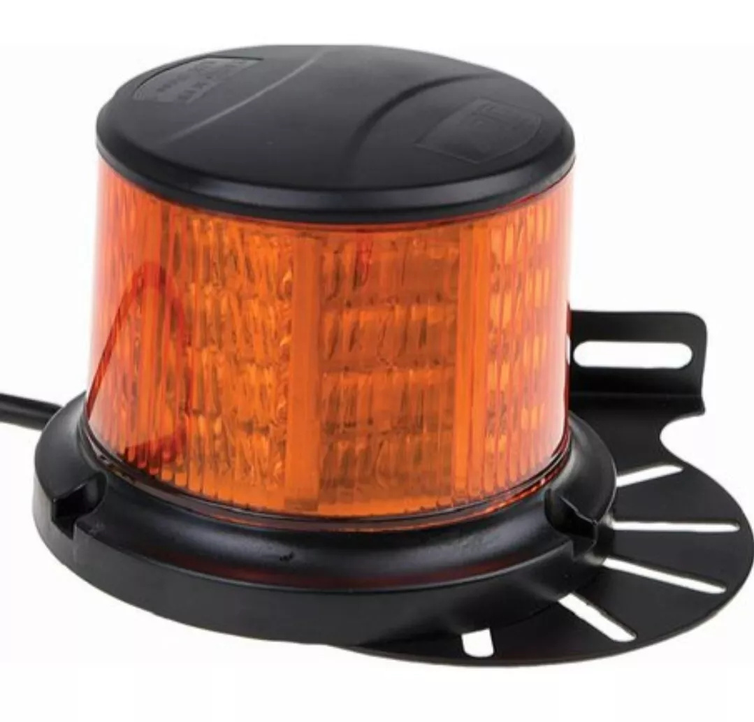 Amber LED Beacon 12V/24V Class 1 Fixed Mount with Matching Mounting Plate