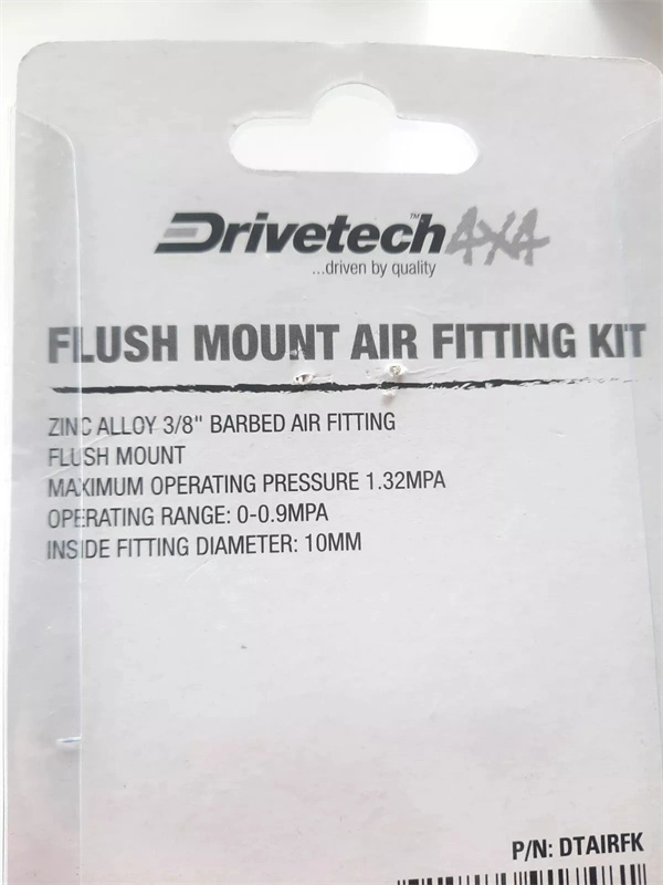 Drivetech 4x4 Air Compressor Flush Mount Air Fitting Kit - 1 Year warranty