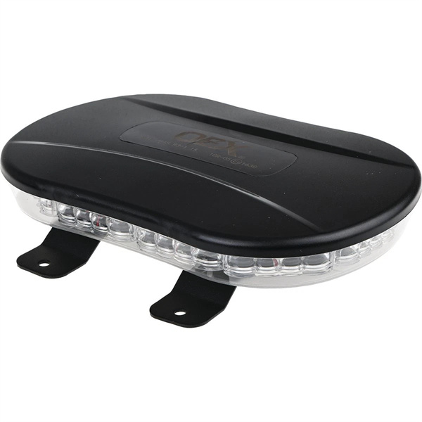 OEX 12/24V Low Profile Minibar Amber LED Clear Lens Bracket Mount IP67