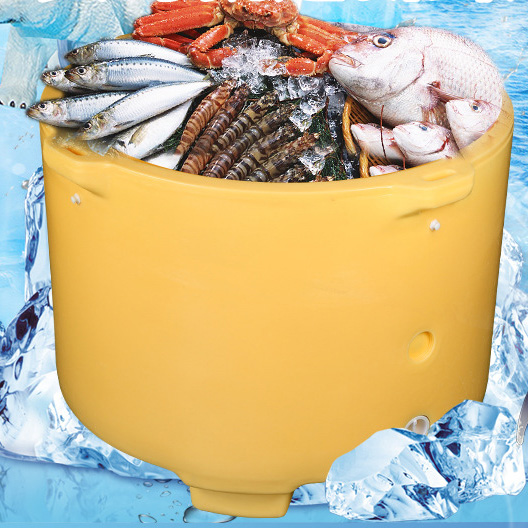 630L rotationally molded insulated fish box container,Insulated fish tubs