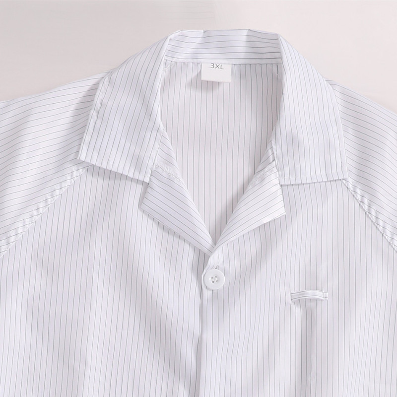 Polyester Conductive Fiber Cleanroom Suit Anti-static Lab Coat Reusable ...