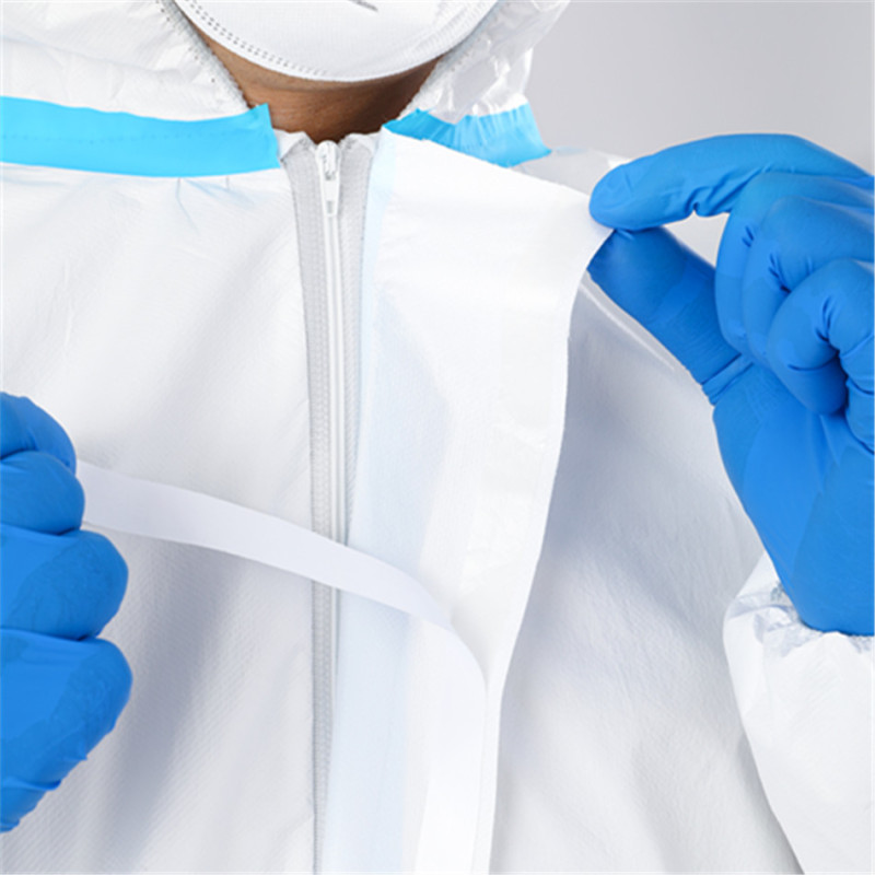 Disposable Liquid Resistant Chemical Coverall Microporous Film Taped ...