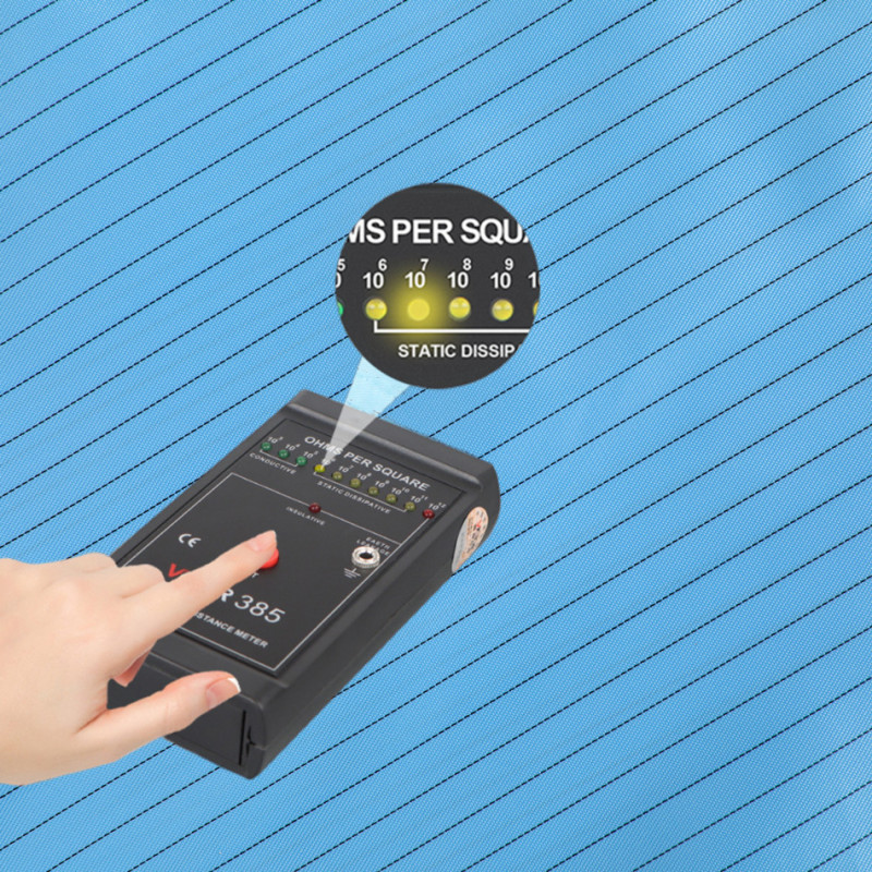 Polyester Conductive Fiber Cleanroom Suit Anti-static Lab Coat Reusable ...