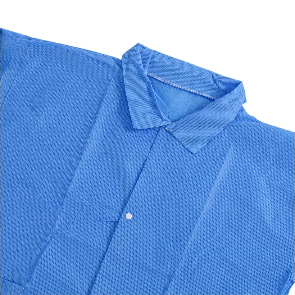 Disposable Nonwoven Fabric Lab Coat with Knitted Cuffs Lab Smock for ...