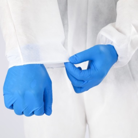 Impervious Safety SMS Overall Disposable Breathable SMS Nonwoven Coverall.