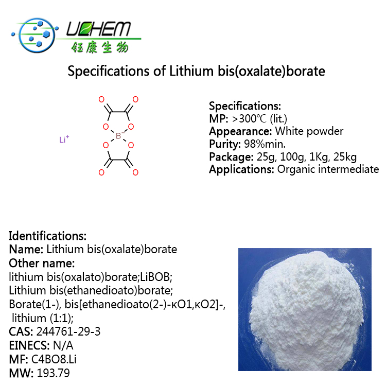 Factory Supply Lithium bis(oxalate)borate CAS 244761-29-3 With Good ...