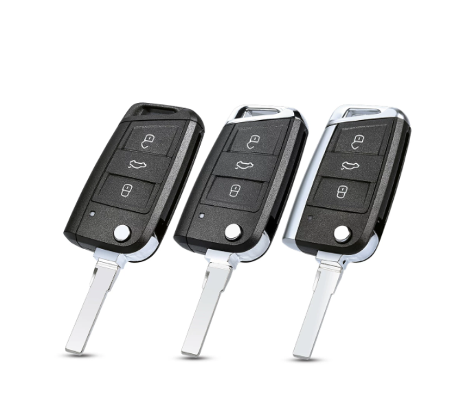 For VW MQB 3 button Flip Key Shell HU66 blade For Golf 7 Mk7