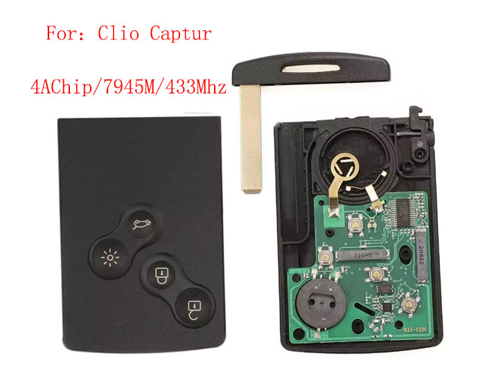 For Renault Clio 4/Captur Keyless go Smart Key with 4A CHIP / HITAG AES ...