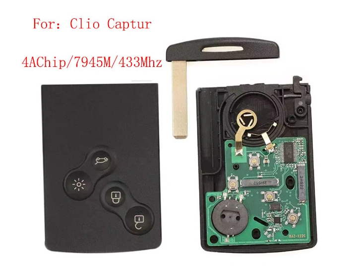 For Renault Clio 4/Captur Keyless go Smart Key with 4A CHIP / HITAG AES ...