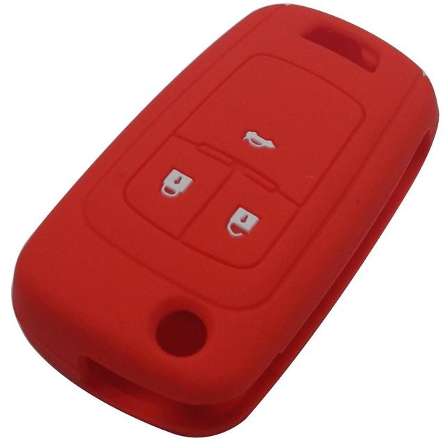 Opel 2 button key silicone case black blue red color