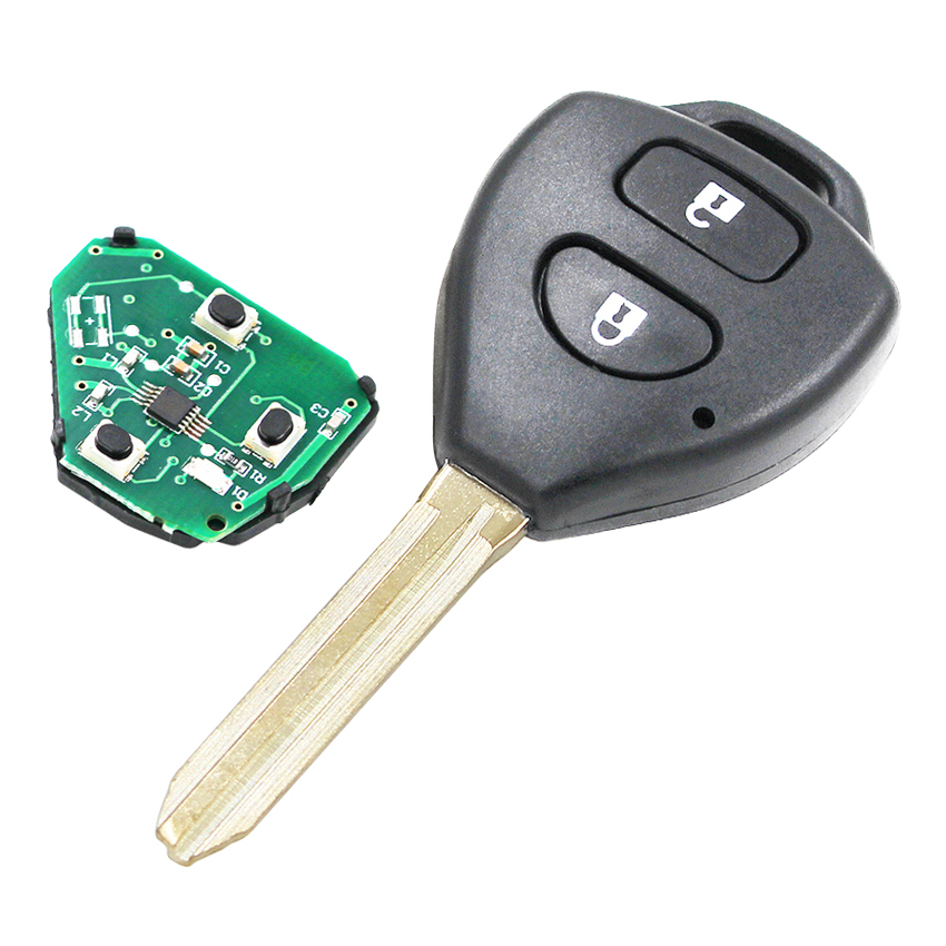 For Toyota Camry Corolla RAV4 2 button remote key with 315mhz/433mhz ...