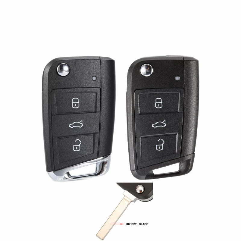 For VW MQB 3 button Flip Key Shell HU162T blade