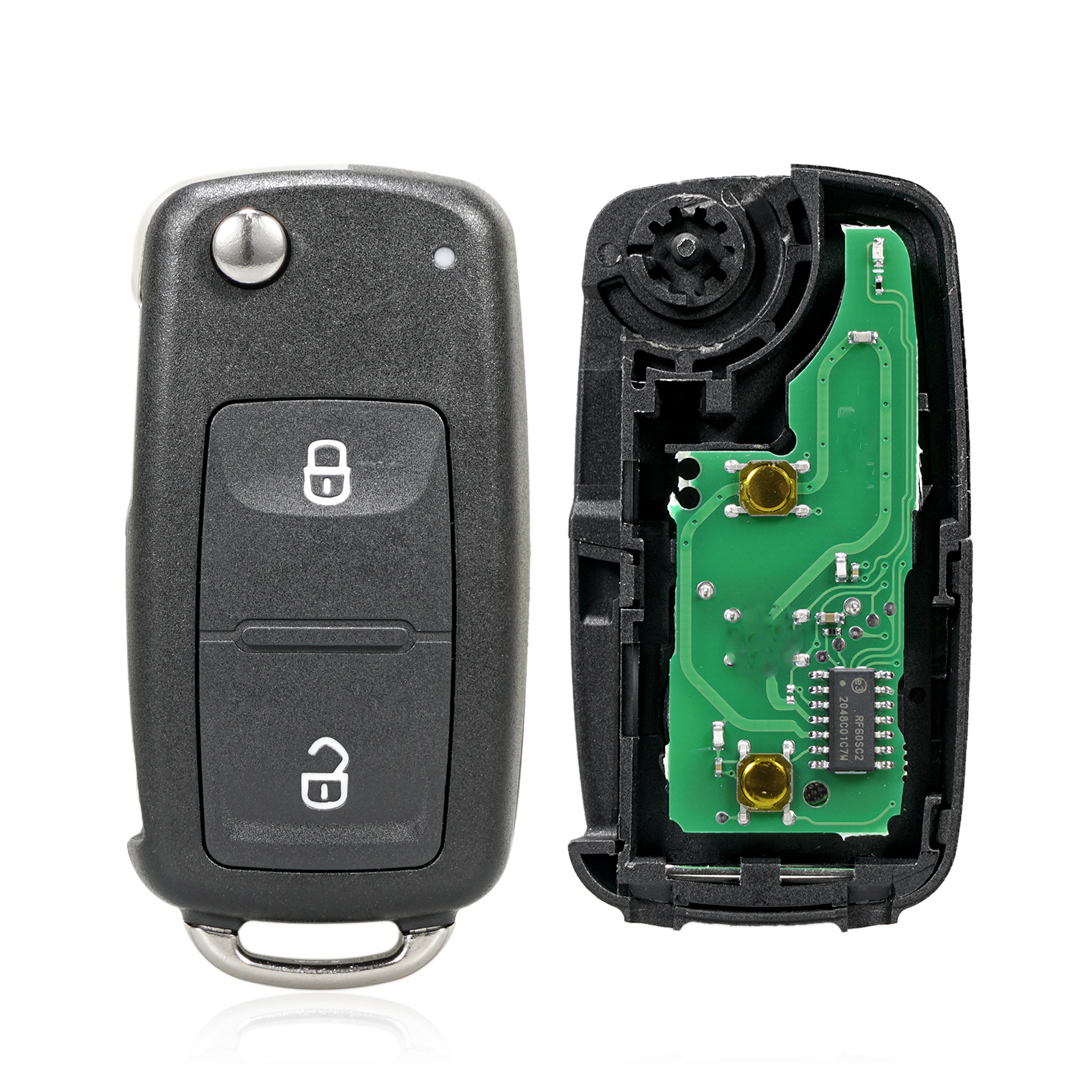For VW 2 button remote key 433mhz with original id48 chip FFCID 5K0837202AD