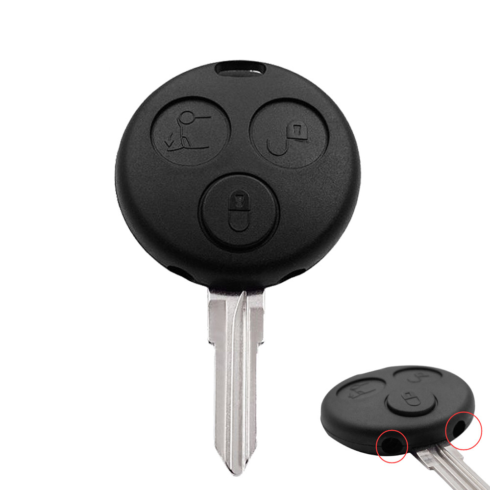 For Mercedes SMART 3 Button key Blank With 2 Infrared Holes