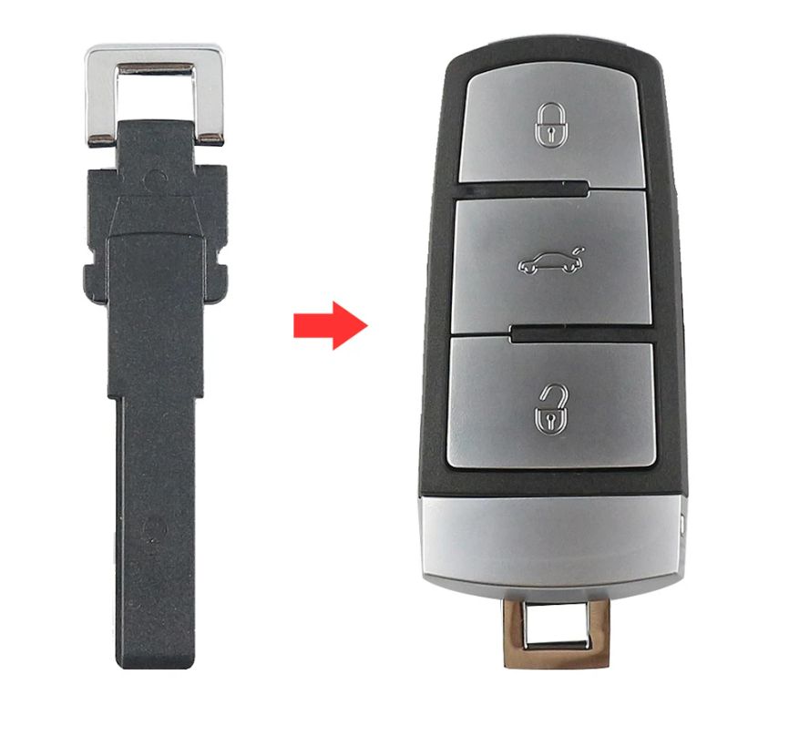 For VW Insert Smart Remote Emergency Key Blade