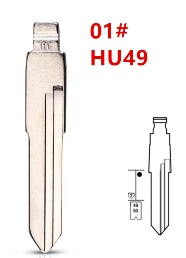KDIY key blade 01# HU49 for VW Jetta Santana
