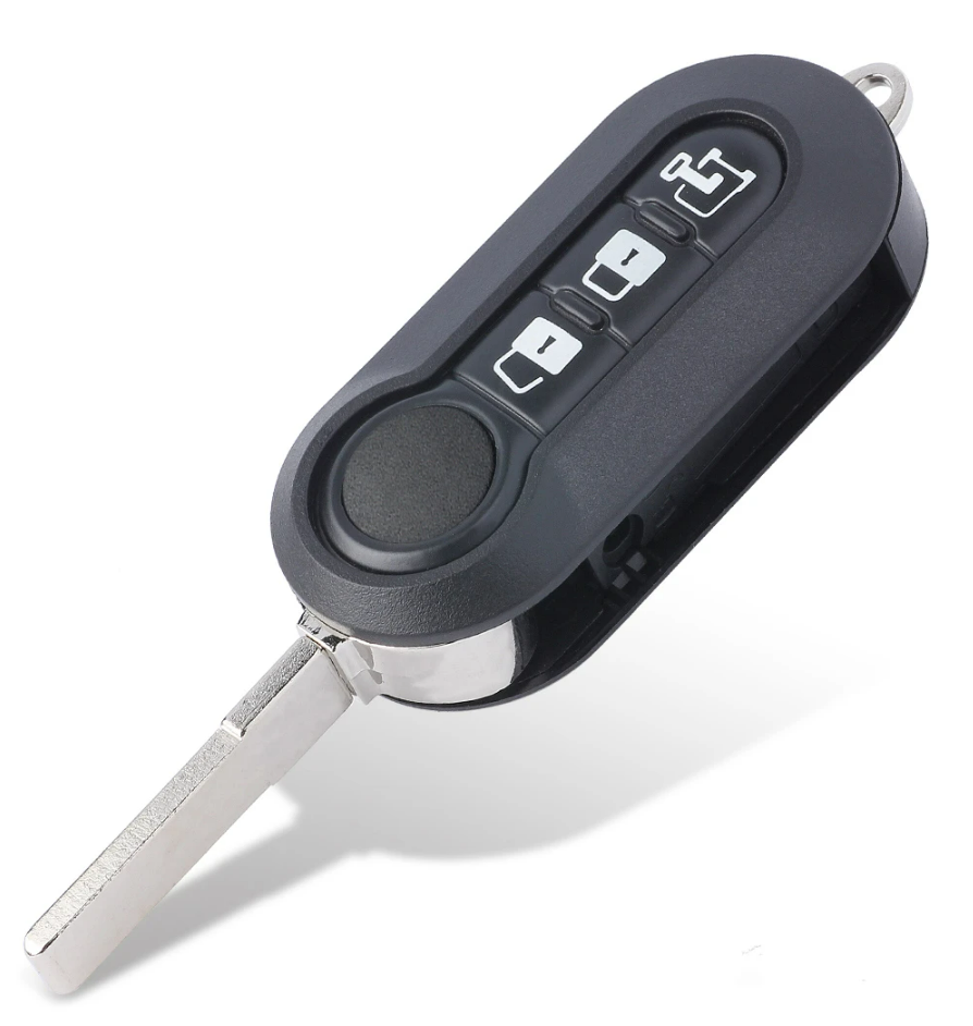 For Fiat 3 button remote key blank with black cover