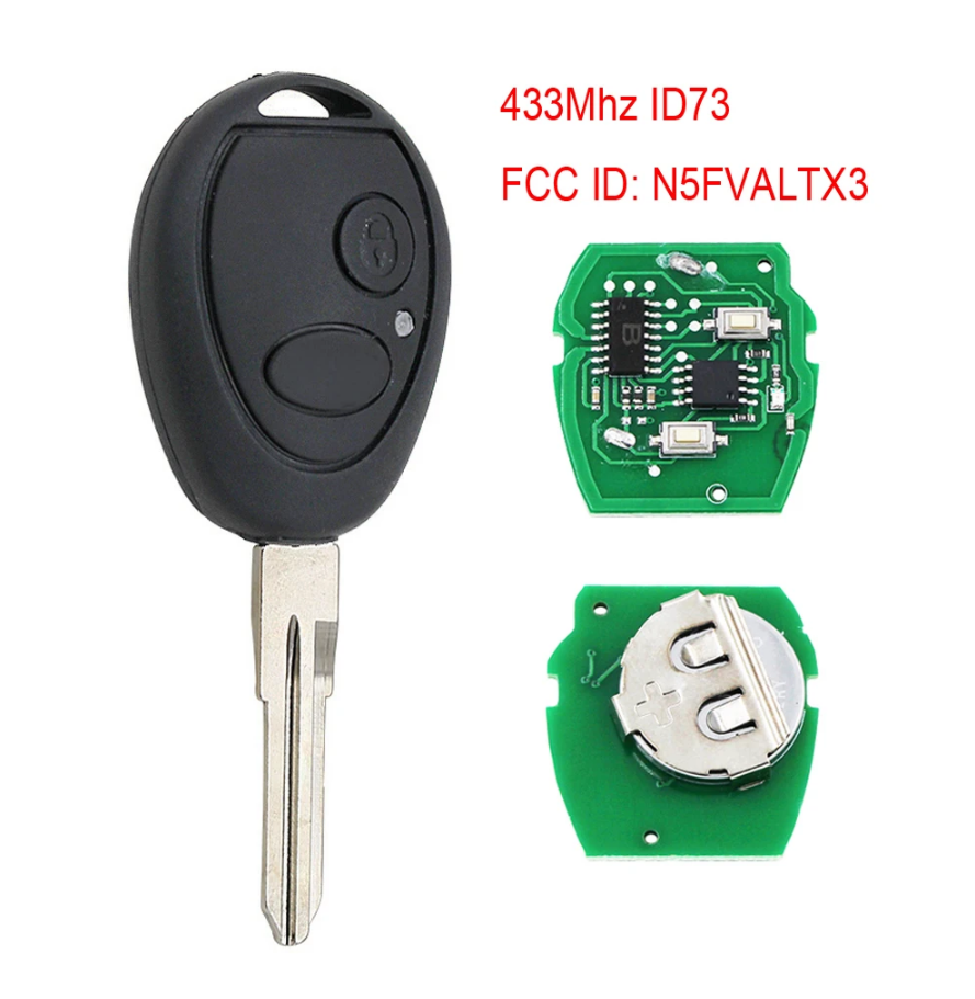 For Land Rover Discovery 2 button Remote Key with ID73 433Mhz 1999-2004 ...