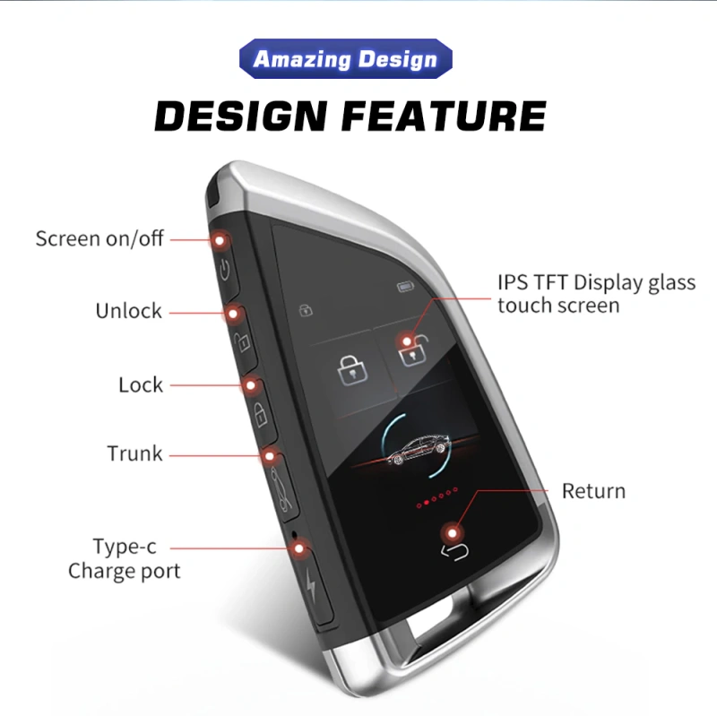 CF568 Universal Modified Smart LCD Key Screen For BMW For Kia For Benz ...