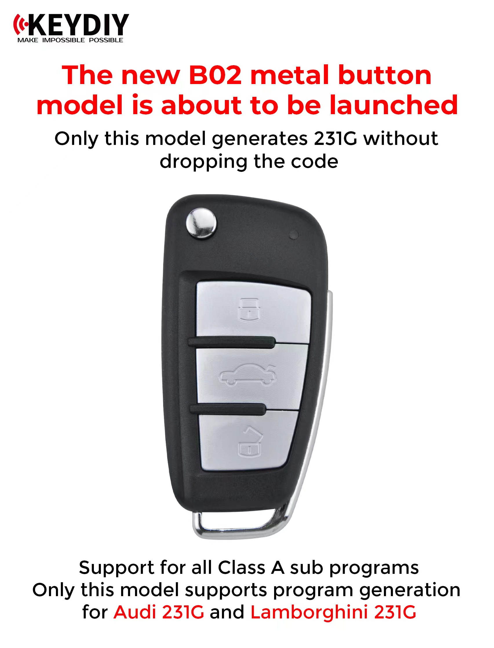 KEYDIY B Series B02 metal 3 button Universal Remote Control for KD900 URG200 KD-X2