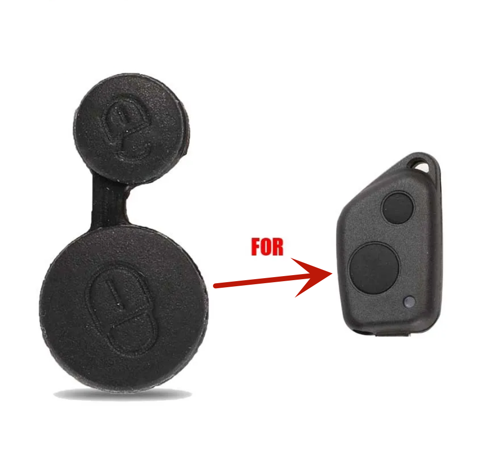 Rubber Pad 2 Buttons For Citroen Key Remote Shell Cover