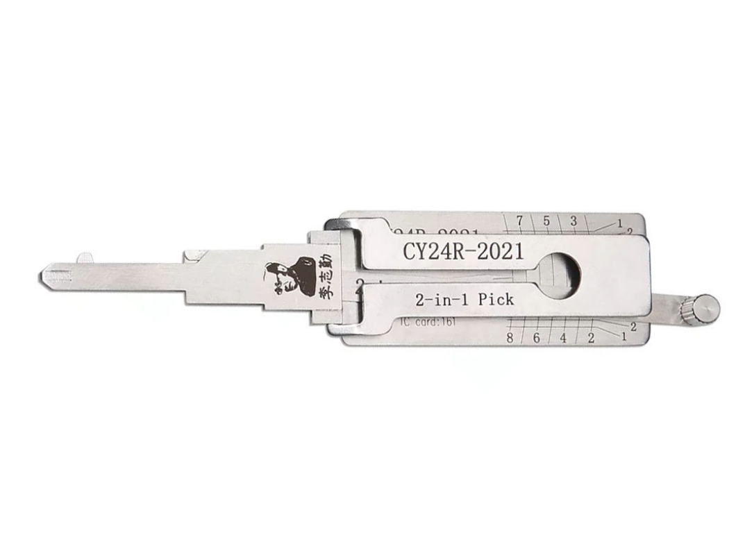 Original Lishi Locksmith Tool CY24R-2021 2-in-1 Lock Pick and Decoder