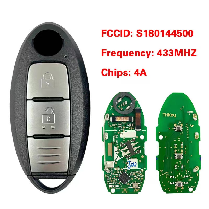 For Nissan Kicks X-Trail Qashqai Smart Key 2 button with 4A chip 433mhz ...