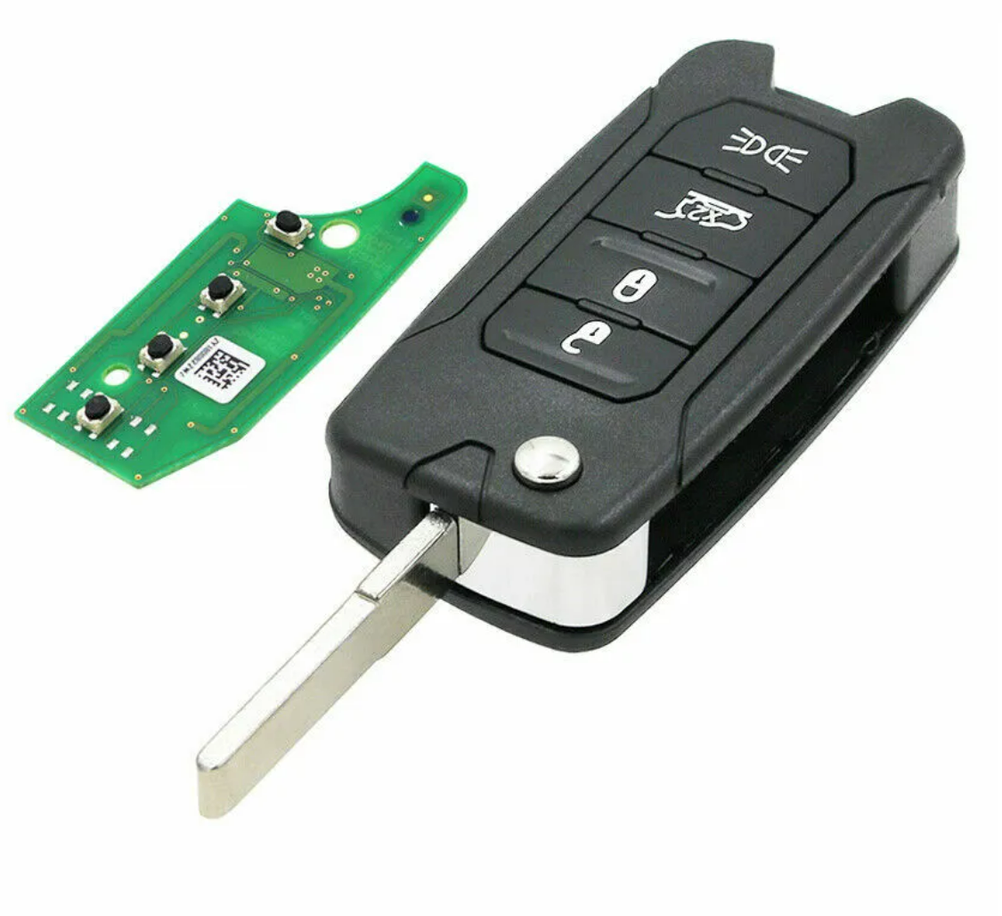 Original PCB+ aftermarket key shell 4 Button Flip Car Remote Key 433MHz ...