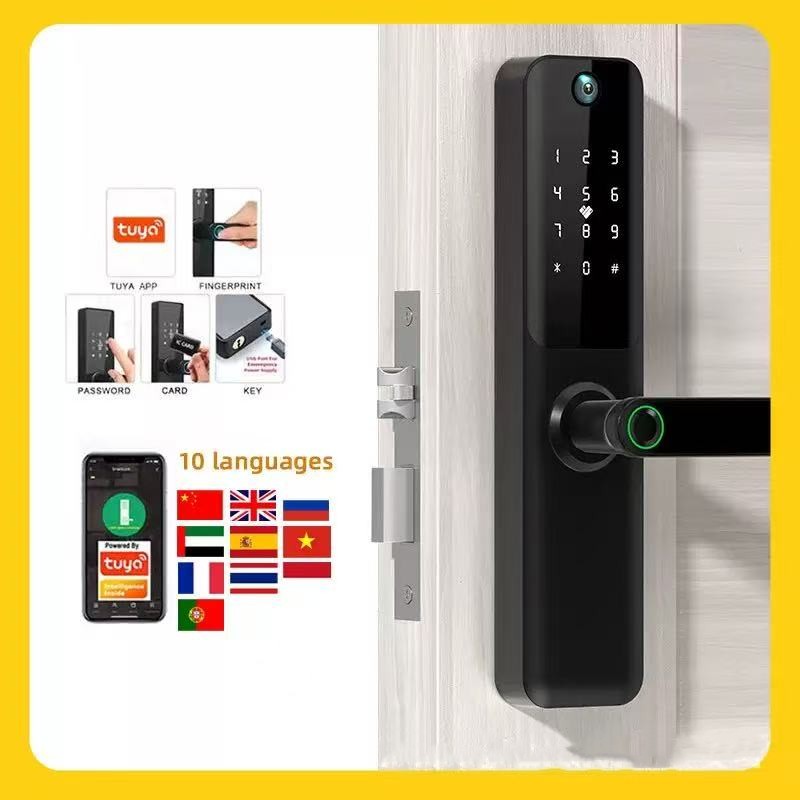 Smart Door Lock Digital Code Biometric Fingerprint Lock with WiFi Smart Life App