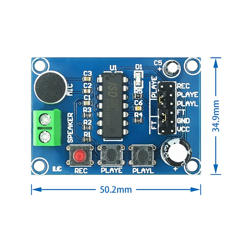 ISD1820 Recording Module with 0.5W Speaker