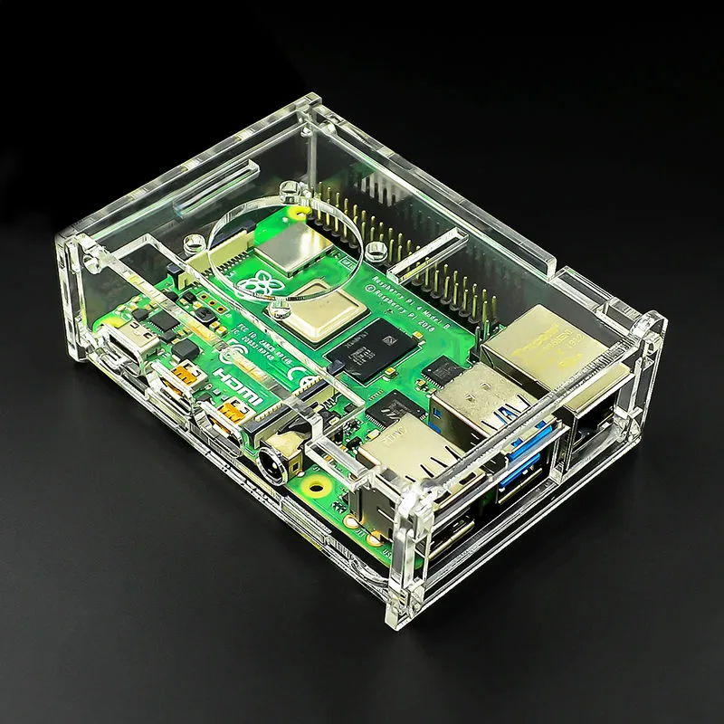 Raspberry Pi 3/4 B+ Acrylic Transparent Case