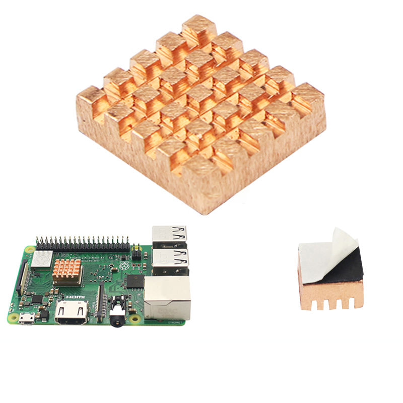 Raspberry Pi Copper Heat Sink With Adhesive