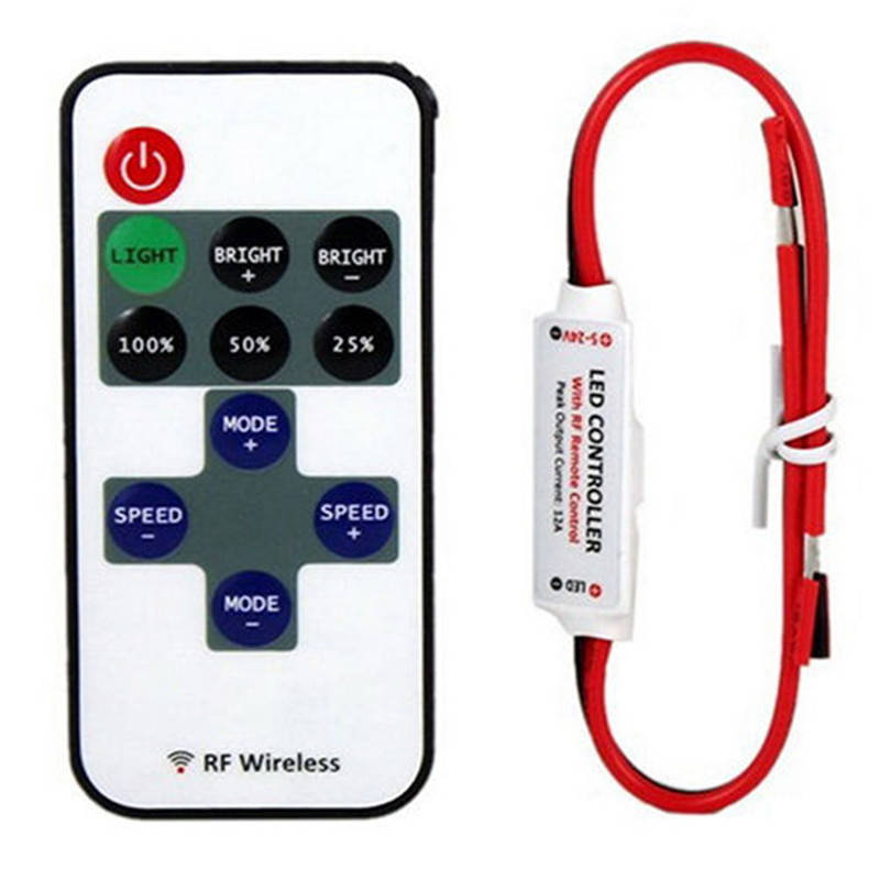 DC 12V 24V LED Mini RF Remote Controller