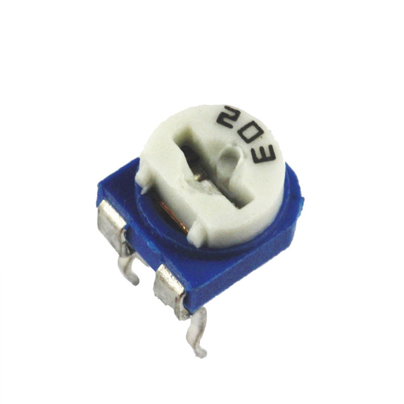 Horizontal 203 (20K) Blue White Adjustable Resistor