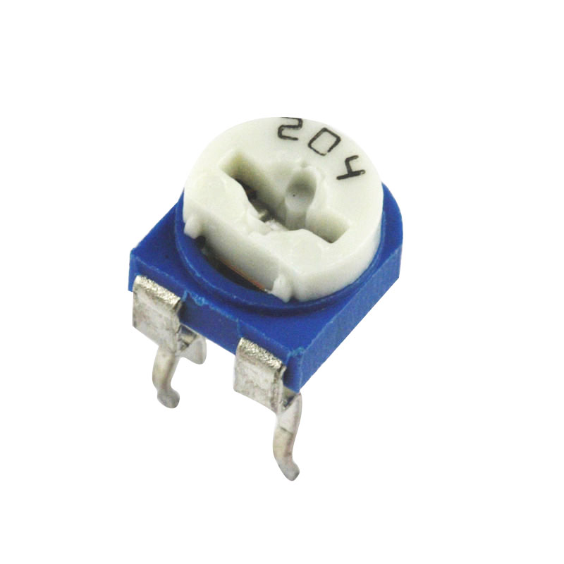 Horizontal 204 (200K) Blue White Adjustable Resistor