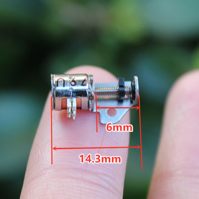 Tiny 6mm 2-Phase 4-Wire Precision Stepper Motor Slider Screw Nut Moving ...