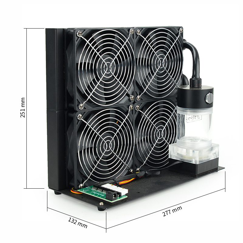 Dual 240 Radiator Kit Small Quiet 4 Fan 3D Printer UV Machine Laser ...