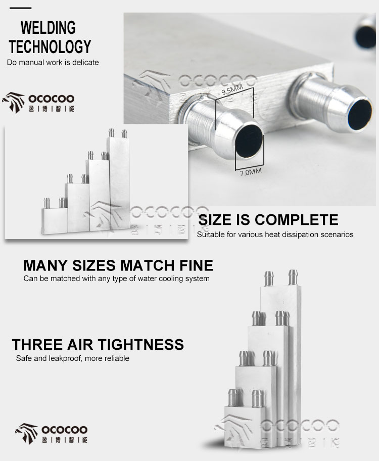 OCOCOO Semiconductor CPU Radiator Aluminum Silver Quick Heat Absorption ...